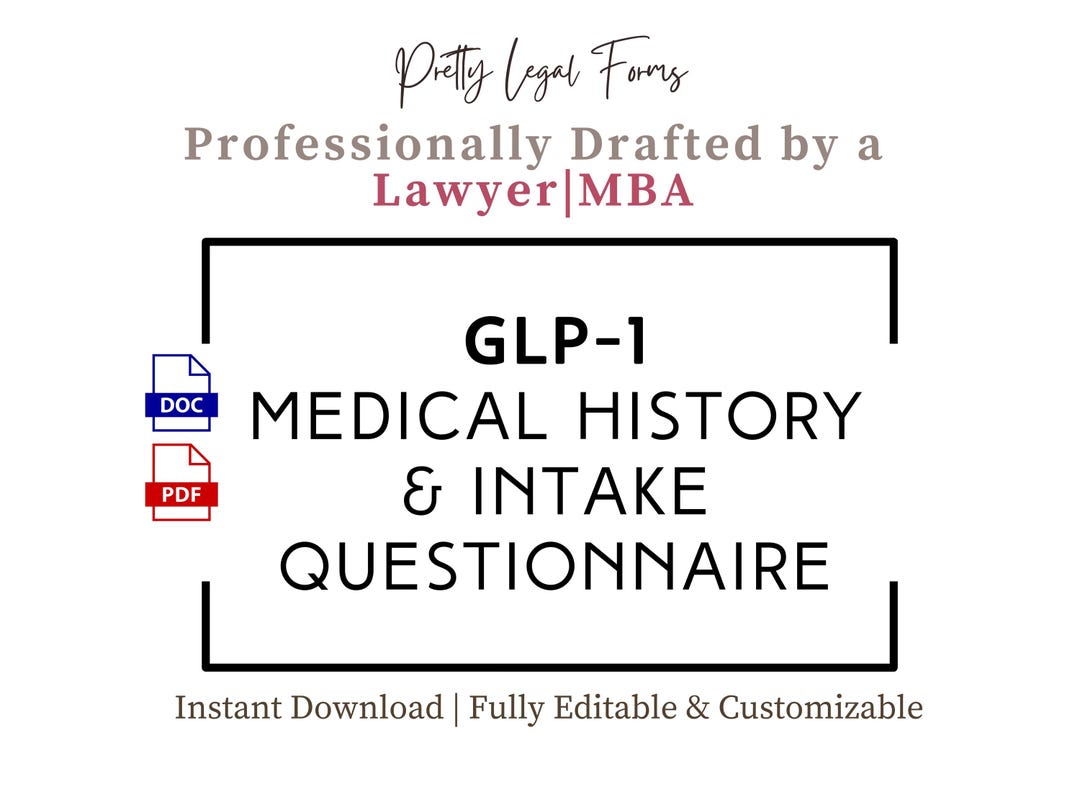GLP-1 Weight Loss Client Medical History Intake Questionnaire ...