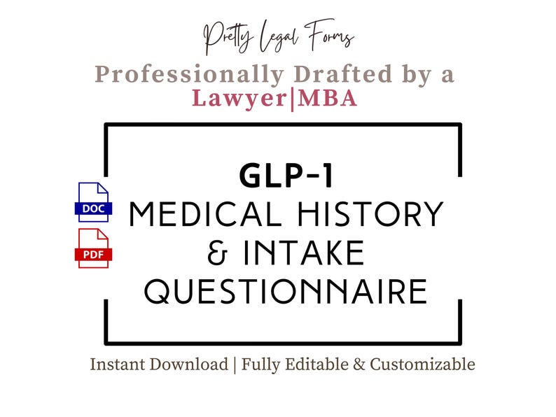 GLP-1 Weight Loss Client Medical History Intake Questionnaire ...