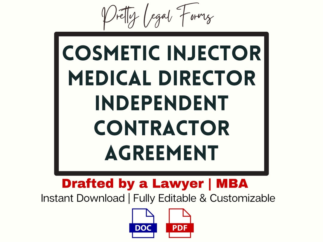 Medical Director Contract for Cosmetic Injector, Aesthetic Nurse ...