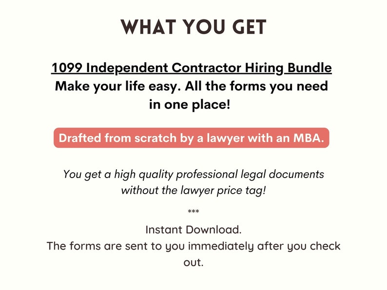 Independent Contractor Agreement 1099 Contract Template 1099 - Etsy