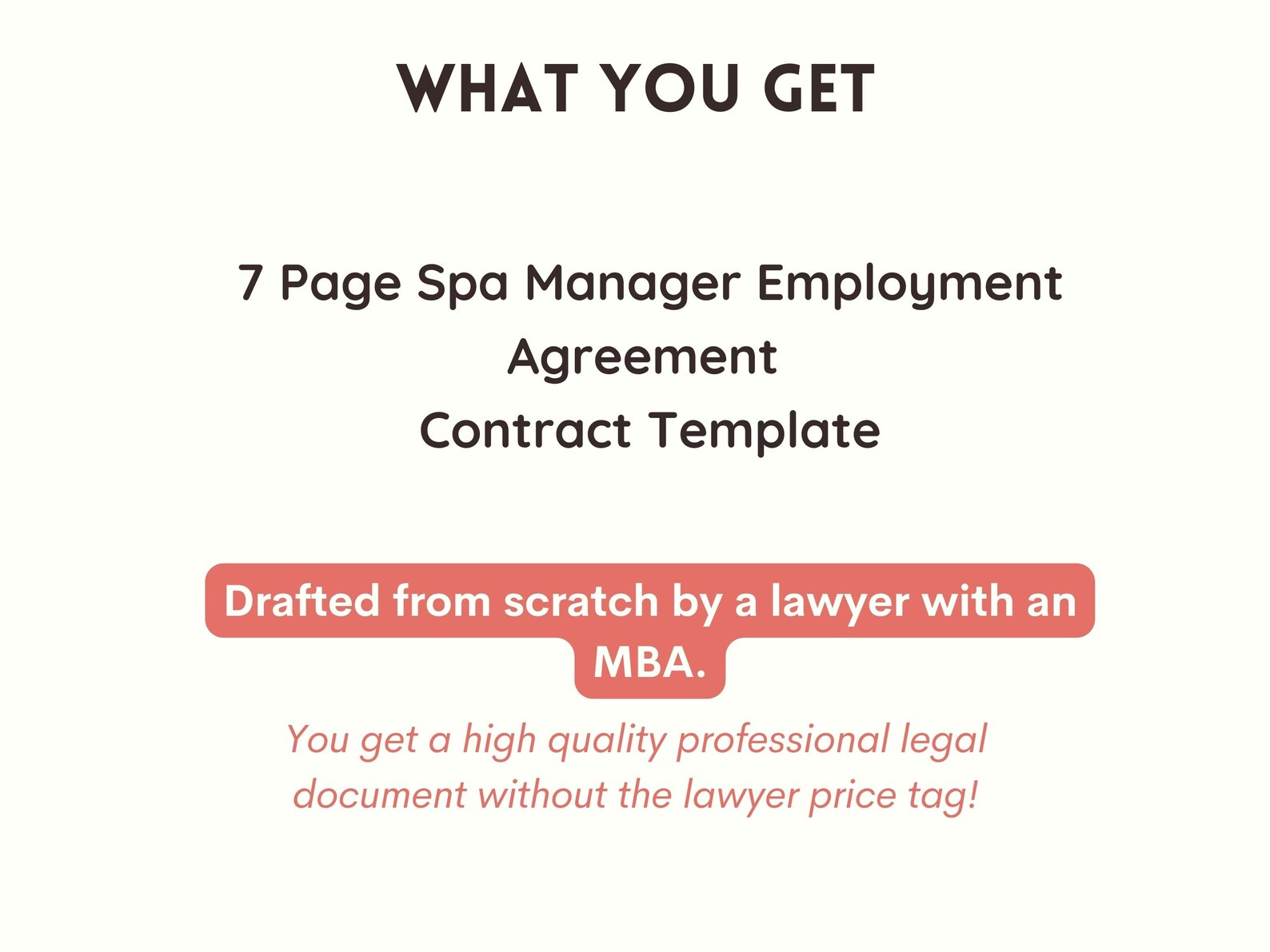 Spa Manager Contract Spa Management Agreement Spa Hiring Forms Spa W2 ...