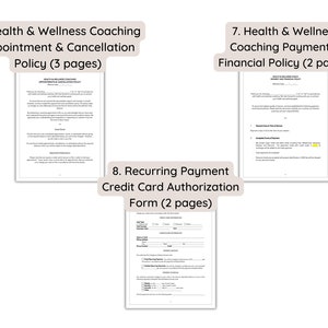 Wellness Coaching Forms Bundle Health Coach Template Bundle Holistic ...