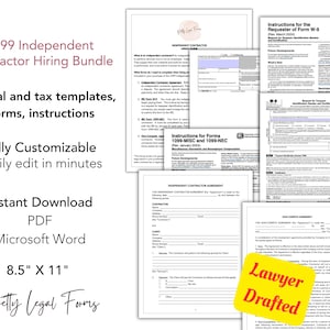 Independent Contractor Agreement 1099 Contract Template 1099 New Hire ...