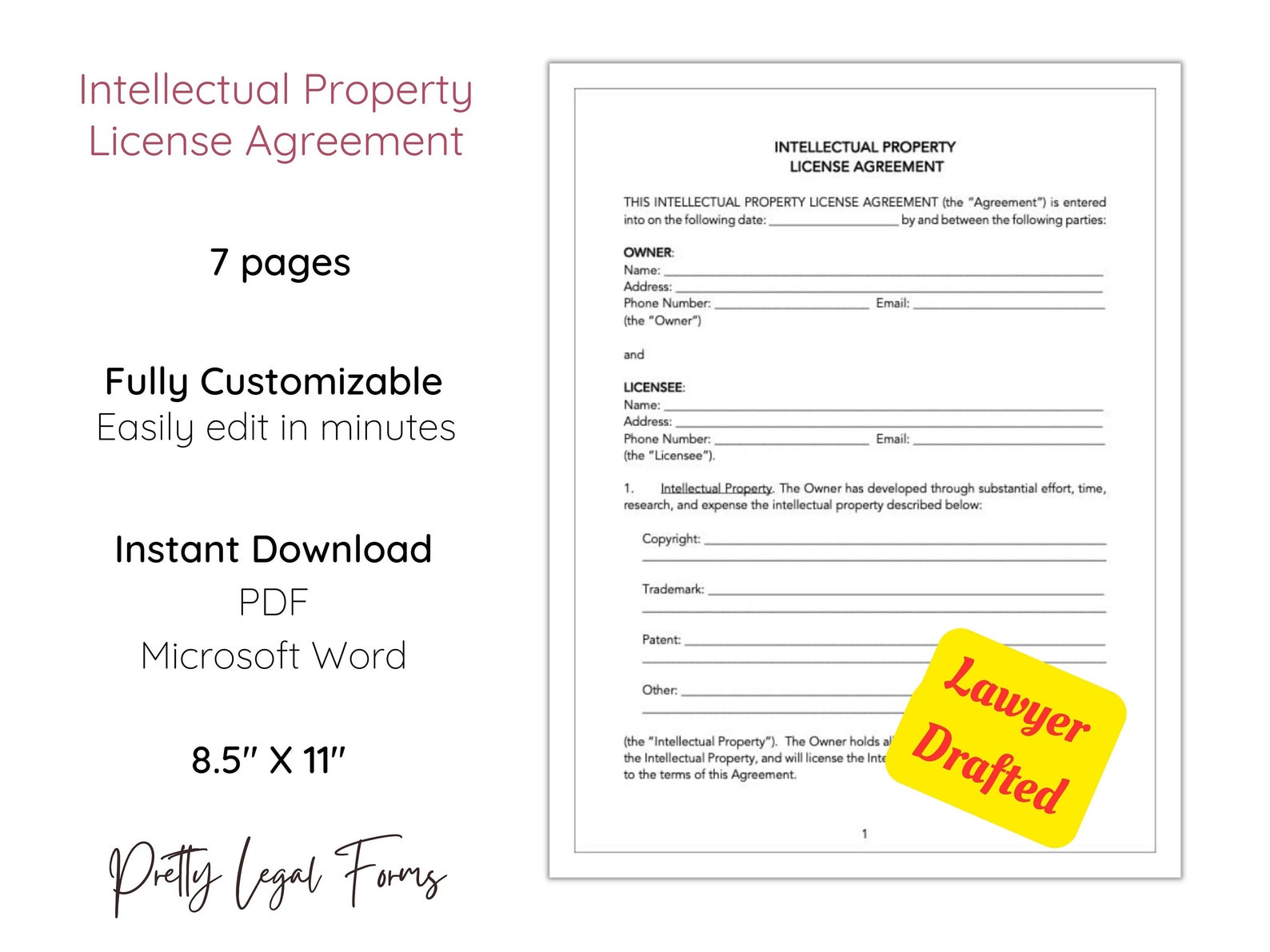 Intellectual Property License Agreement, IP Licensing Contract Template ...