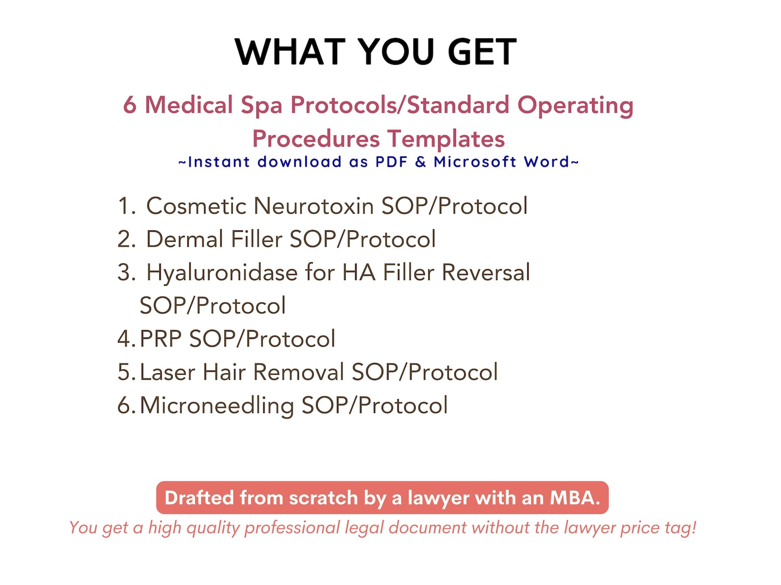 Medical Spa SOP Bundle Med Spa Protocols Aesthetic Injectable Policies ...