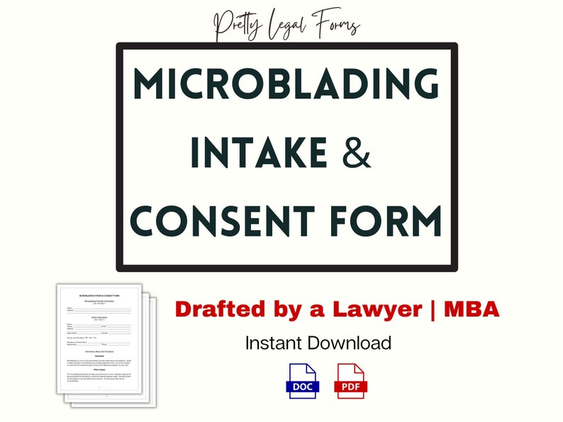 Microblading Client Intake and Consent Form Microblading Release and ...