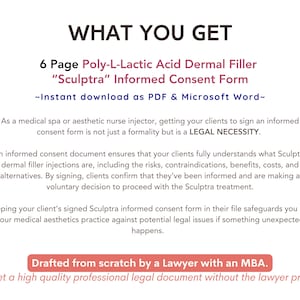 Sculptra Informed Consent Form Dermal Filler Consent Template Medical ...