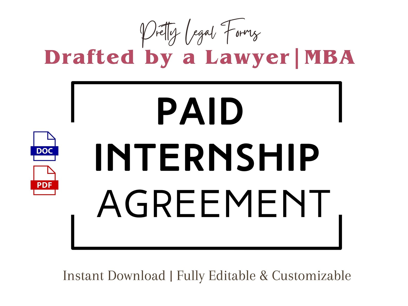 Paid Internship Contract Template, Intern Employment Agreement, Student ...