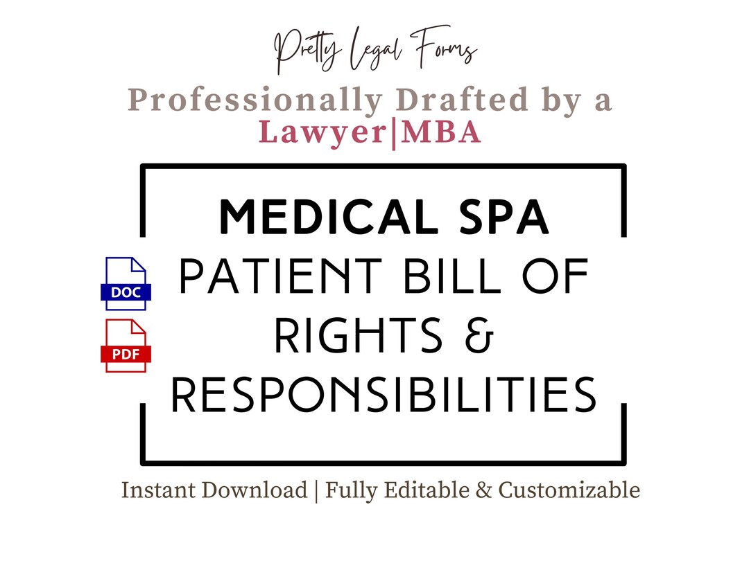 Medical Spa Patient Bill of Rights Med Spa Patient Responsibilities ...