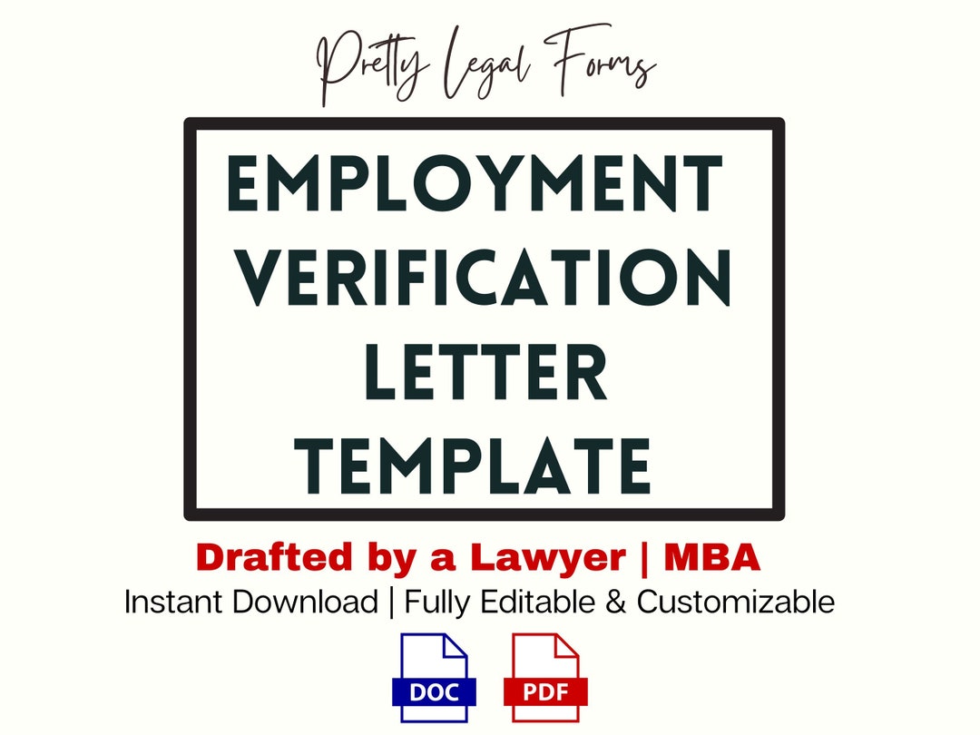 Employment Verification Letter Template Employee Verification Form HR ...