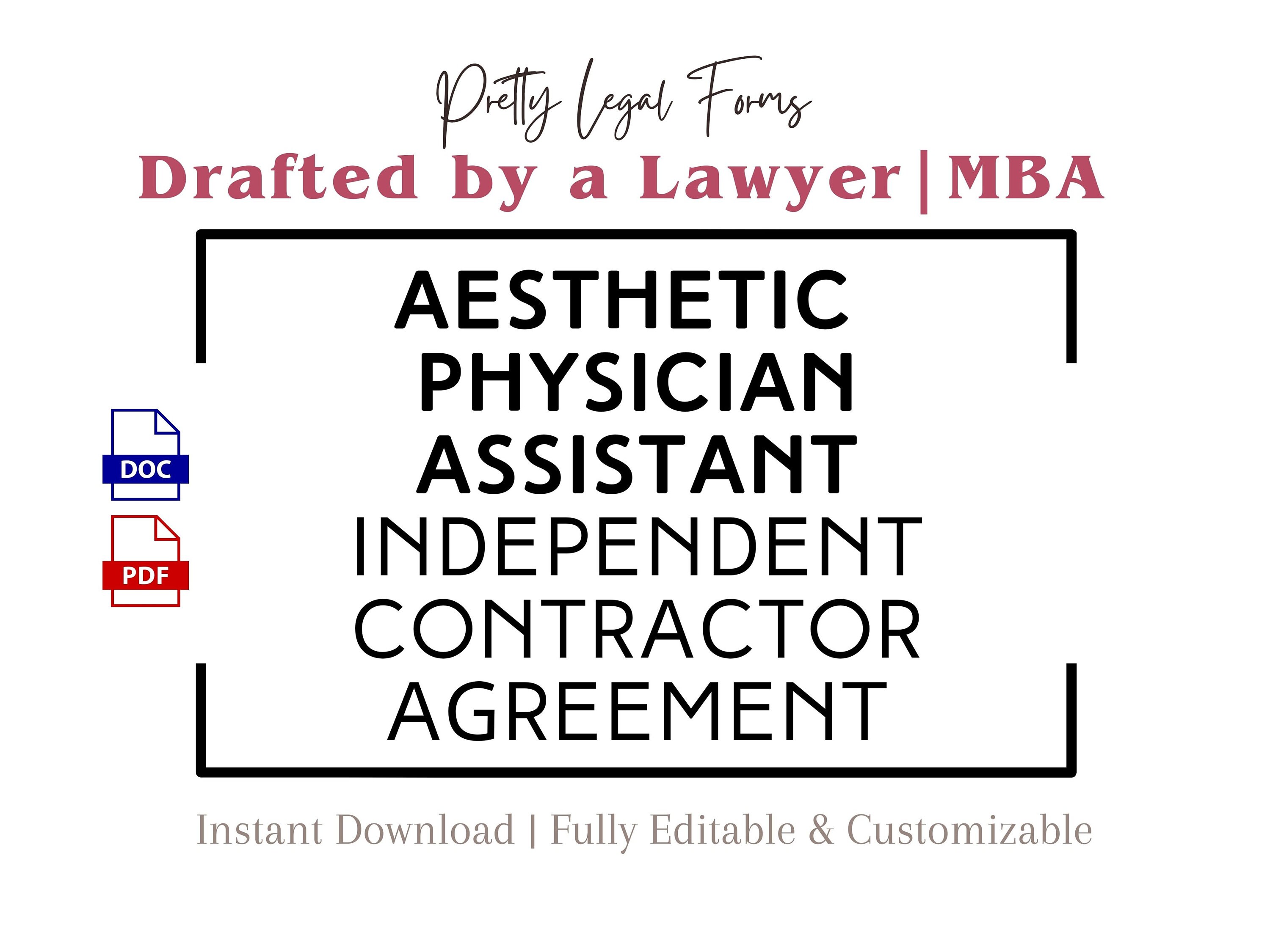 Aesthetic Physician Assistant Contract, Cosmetic PA Independent ...