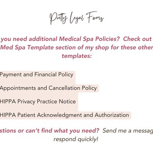 Medical Spa Return Policy, Med Spa Refund Policy, Medical Spa Template ...