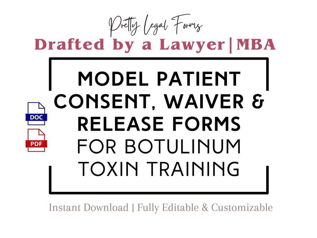 Aesthetic Training Model Informed Consent Form, Botox Model Waiver and ...
