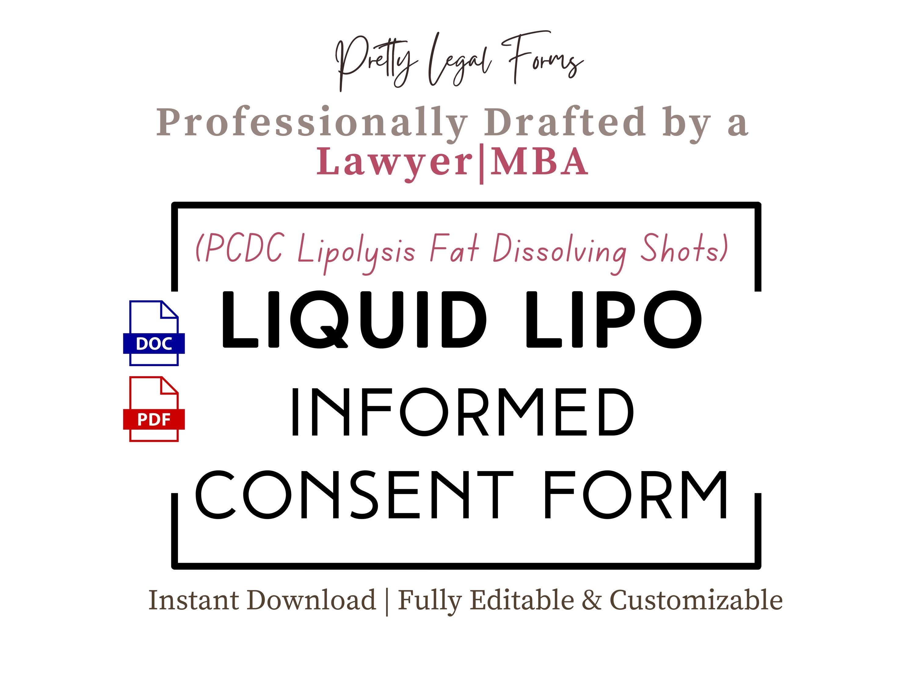 Liquid Lipo Informed Consent Fat Dissolving Shots Consent Template ...