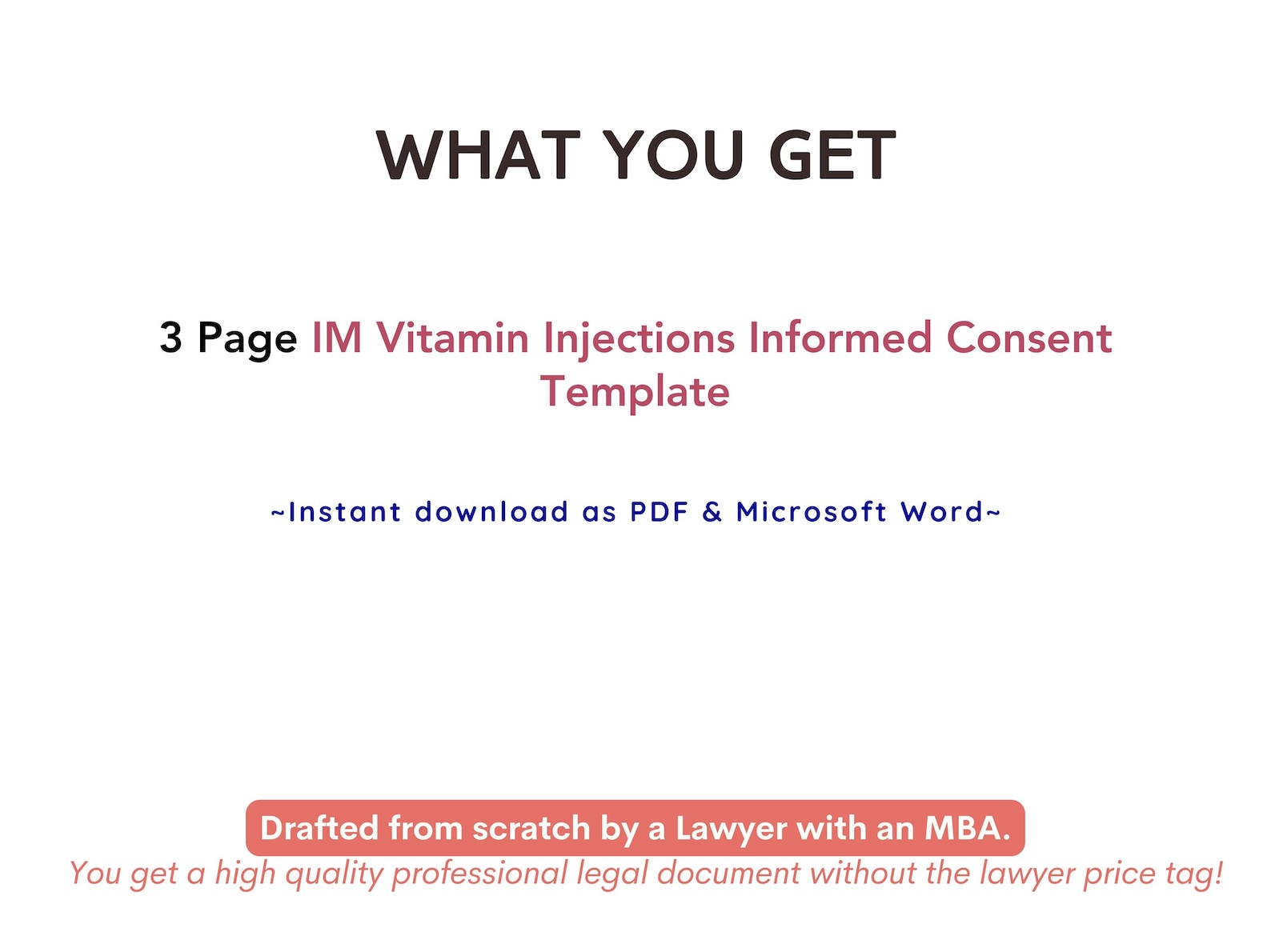 IM Vitamin Injections Informed Consent Form Template (B-12, B-complex ...
