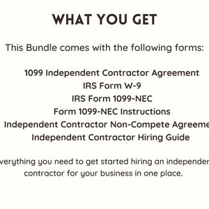 Independent Contractor Agreement 1099 Contract Template 1099 New Hire ...