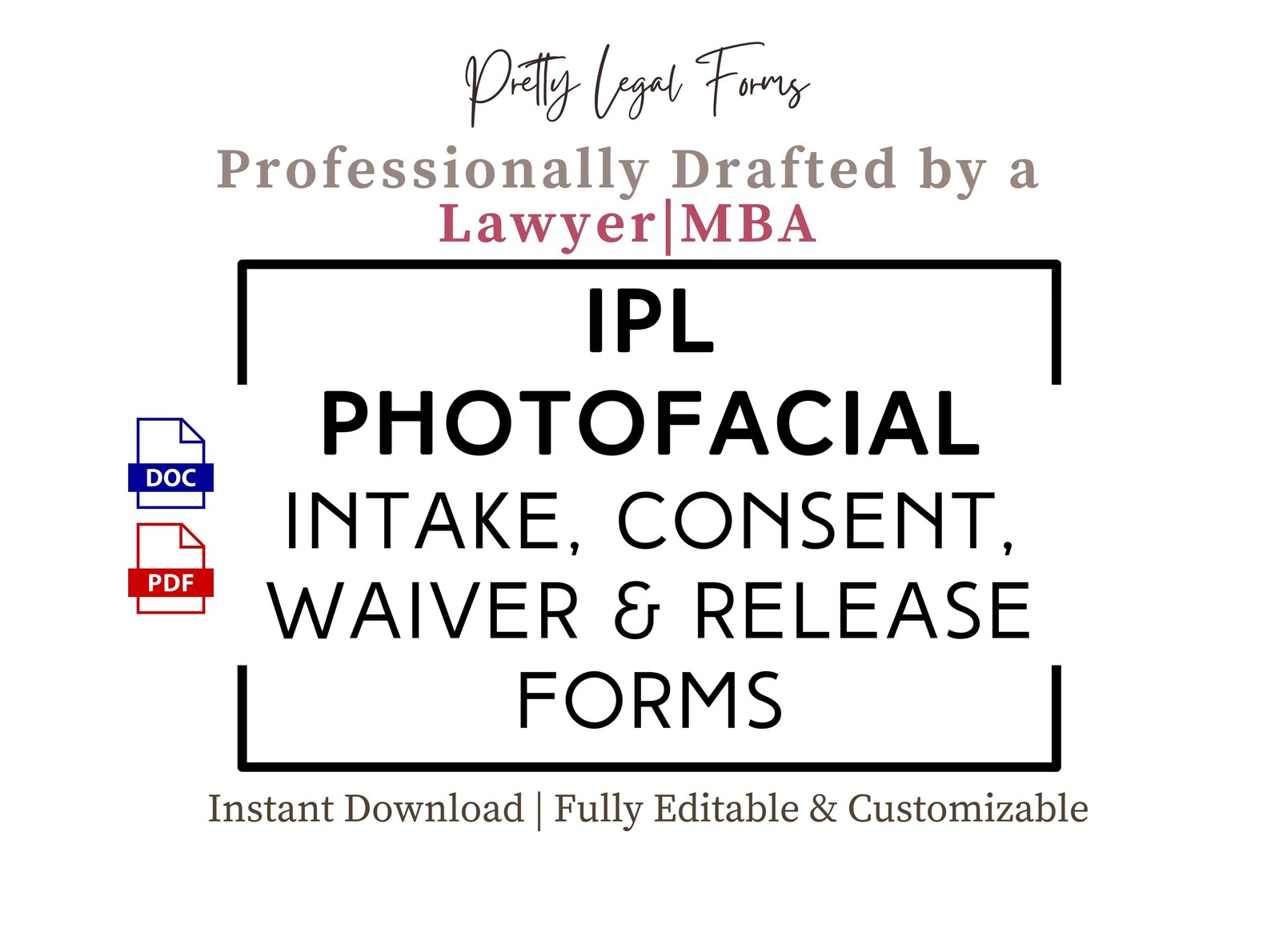 IPL Client Intake Forms Bundle IPL Photofacial Informed Consent ...