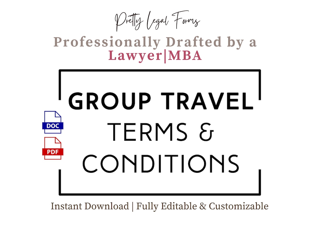 Group Travel Terms and Conditions Template, Travel Agency Group Booking ...