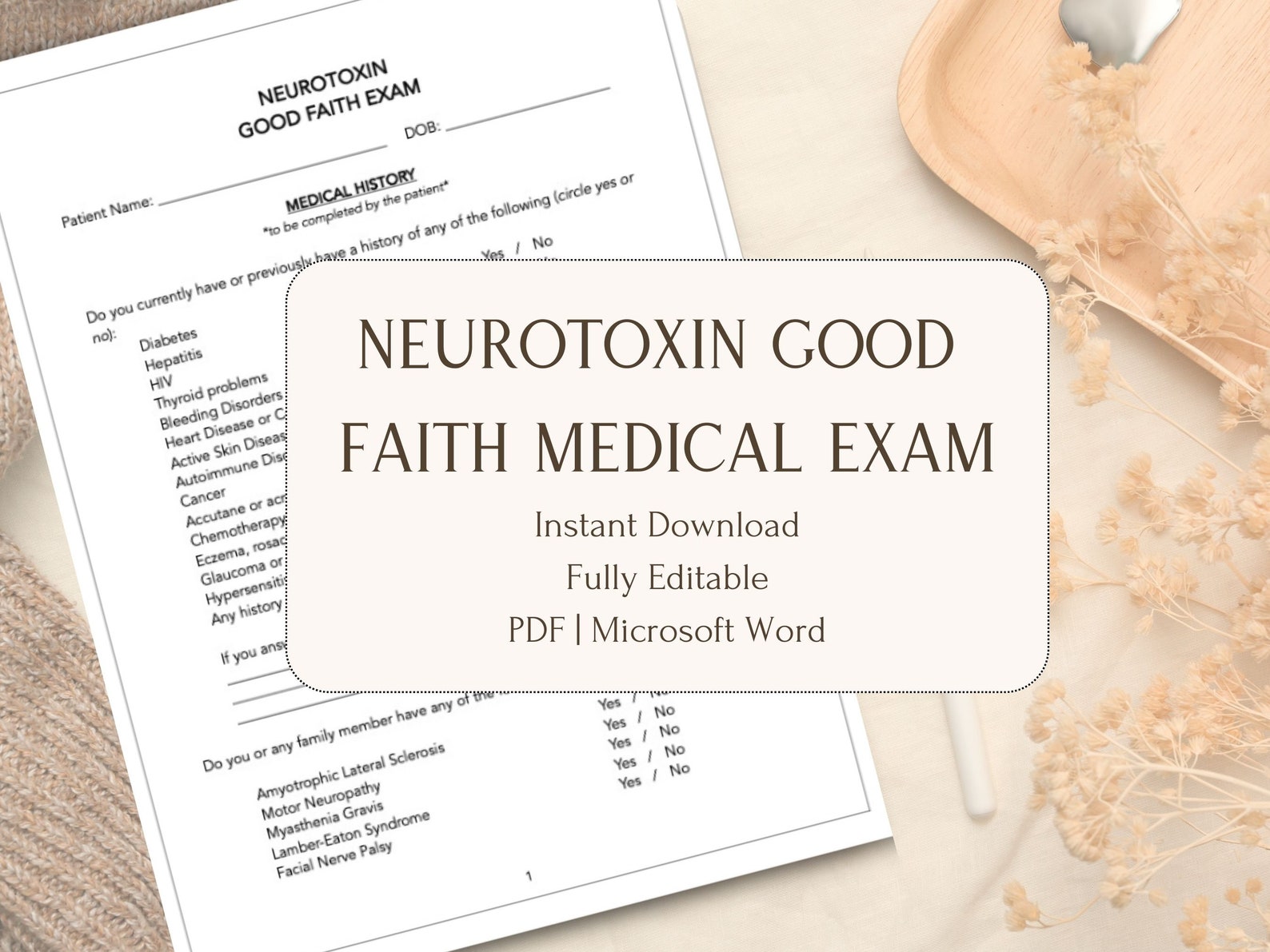 Botox Good Faith Exam, Neurotoxin GFE, Good Faith Medical Exam for ...