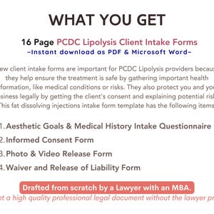 Fat Dissolving Shots Client Intake Forms PCDC Lipolysis Injections ...
