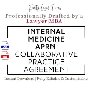 Internal Medicine APRN Collaborative Practice Agreement, NP ...