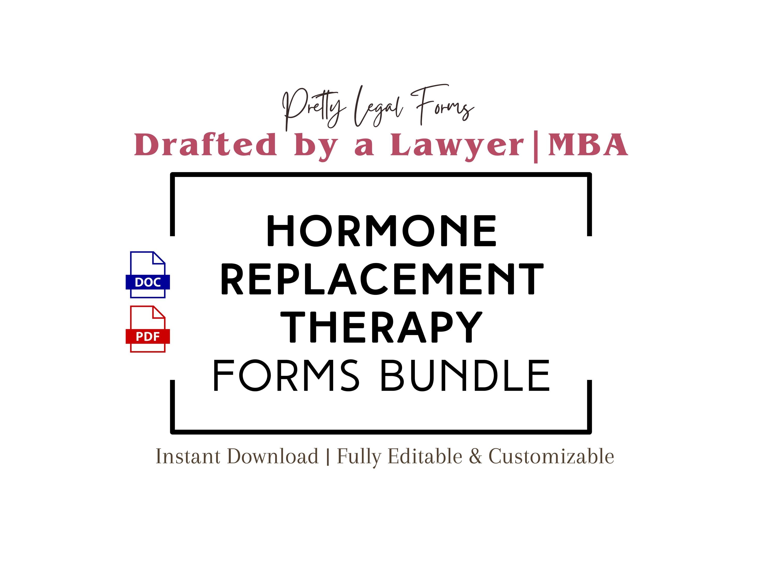 Hormone Replacement Therapy Forms Bundle Consent - Consent, Waivers ...