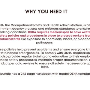 Medical Spa Safety Policies and Procedures Manual Med Spa Safety Sops ...