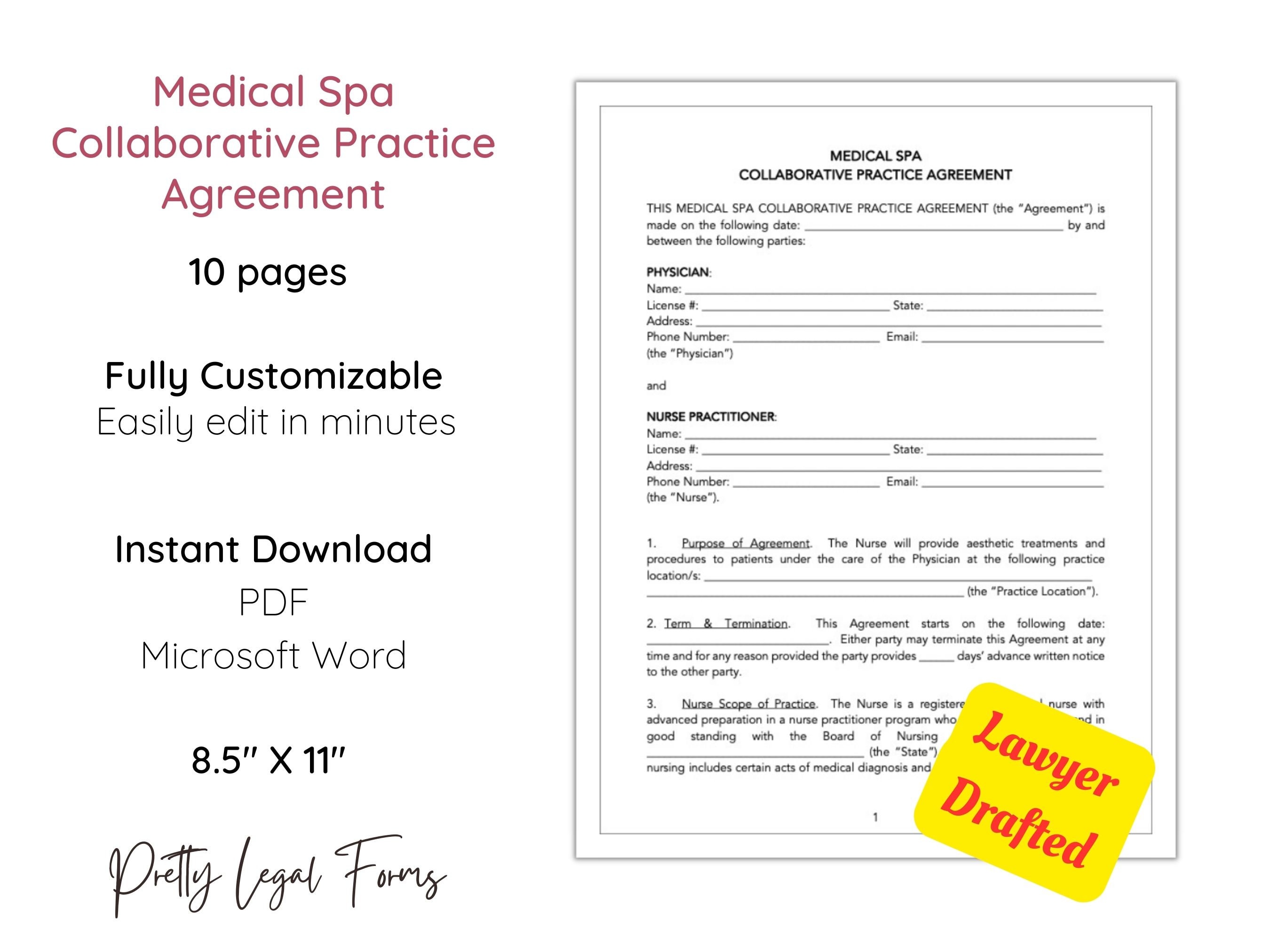 Med Spa Collaborative Practice Agreement Nurse Practitioner ...