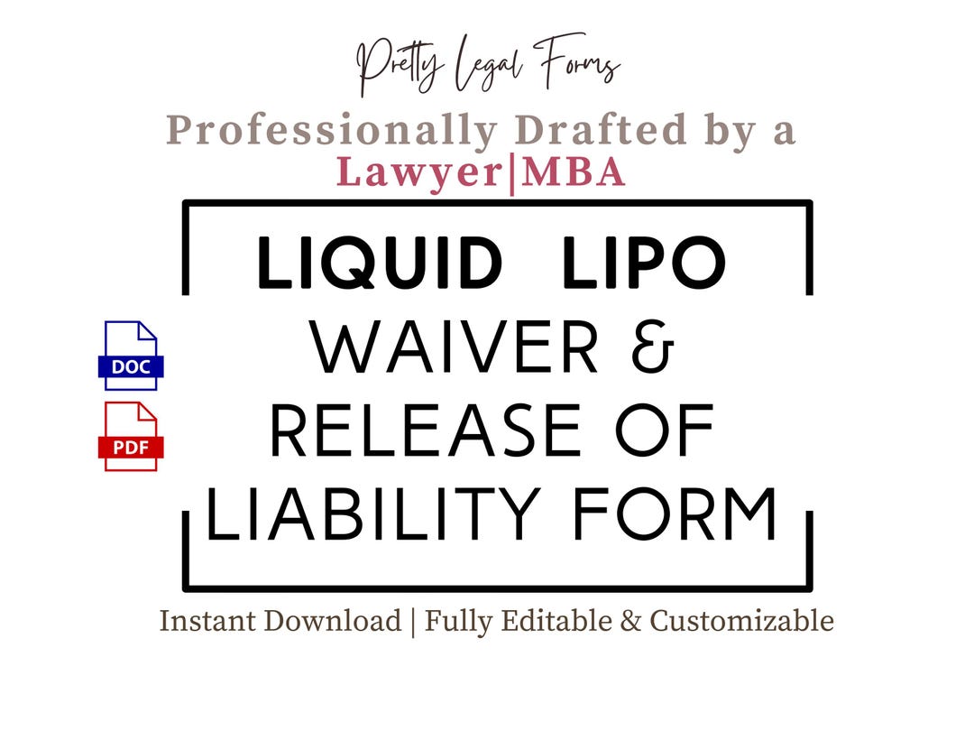 Liquid Lipo Waiver Form Liquid Lipolysis Release of Liability PCDC ...