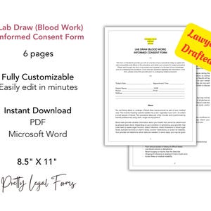 Lab Draw Consent Form Blood Work Informed Consent Template Blood Draw ...