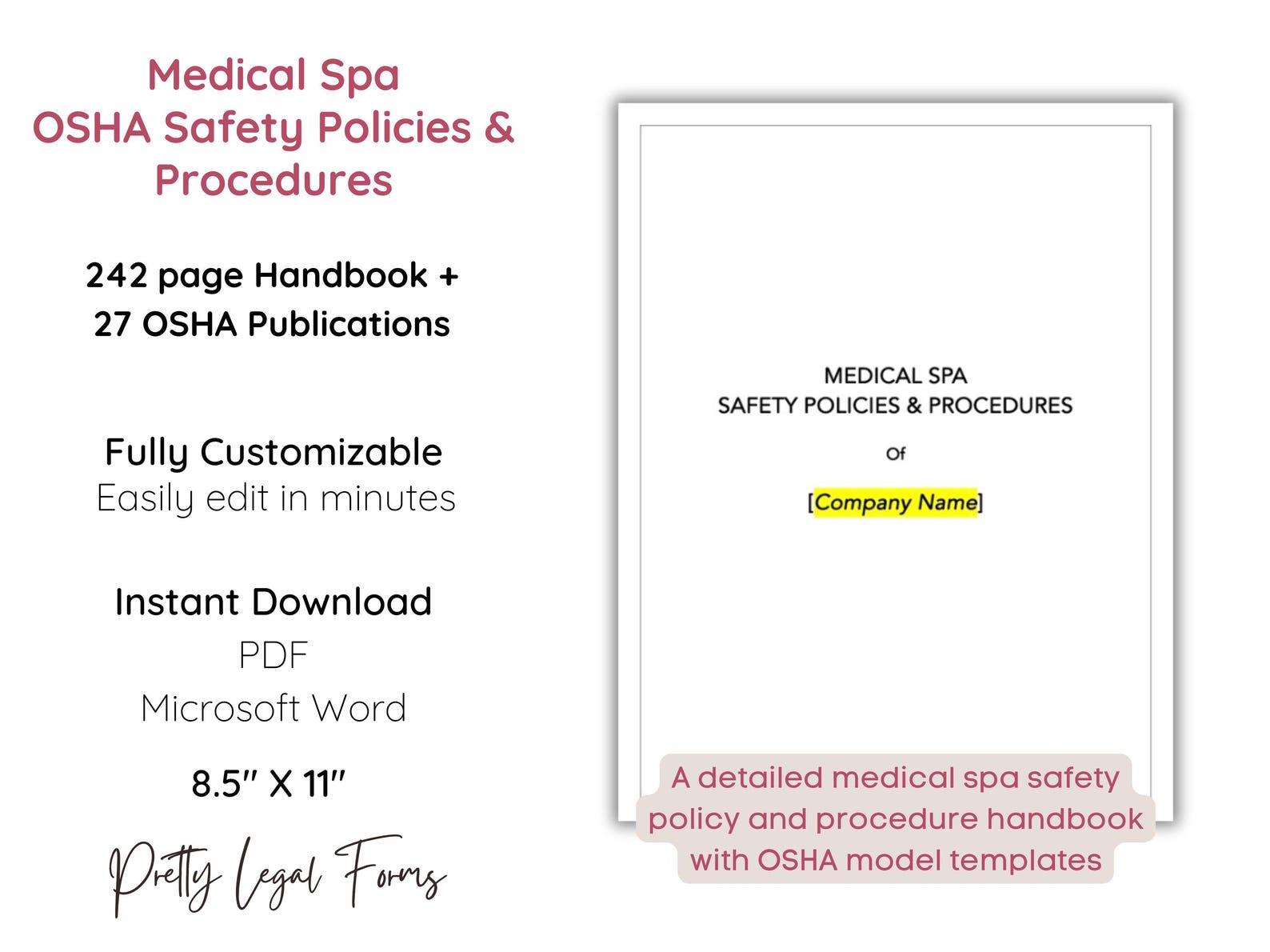 Medical Spa Safety Policies and Procedures Manual Med Spa Safety Sops ...