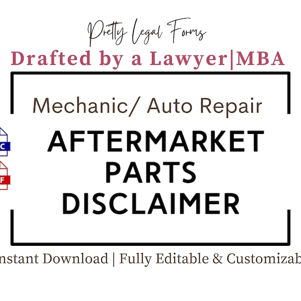 Auto Repair Estimate Template - Etsy