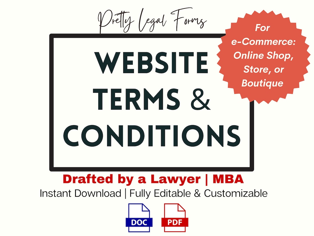 Website Terms and Conditions Template Online Terms of Use Website ...
