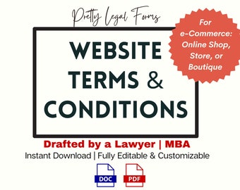 Terms of Use Templates Teacher Business - Etsy