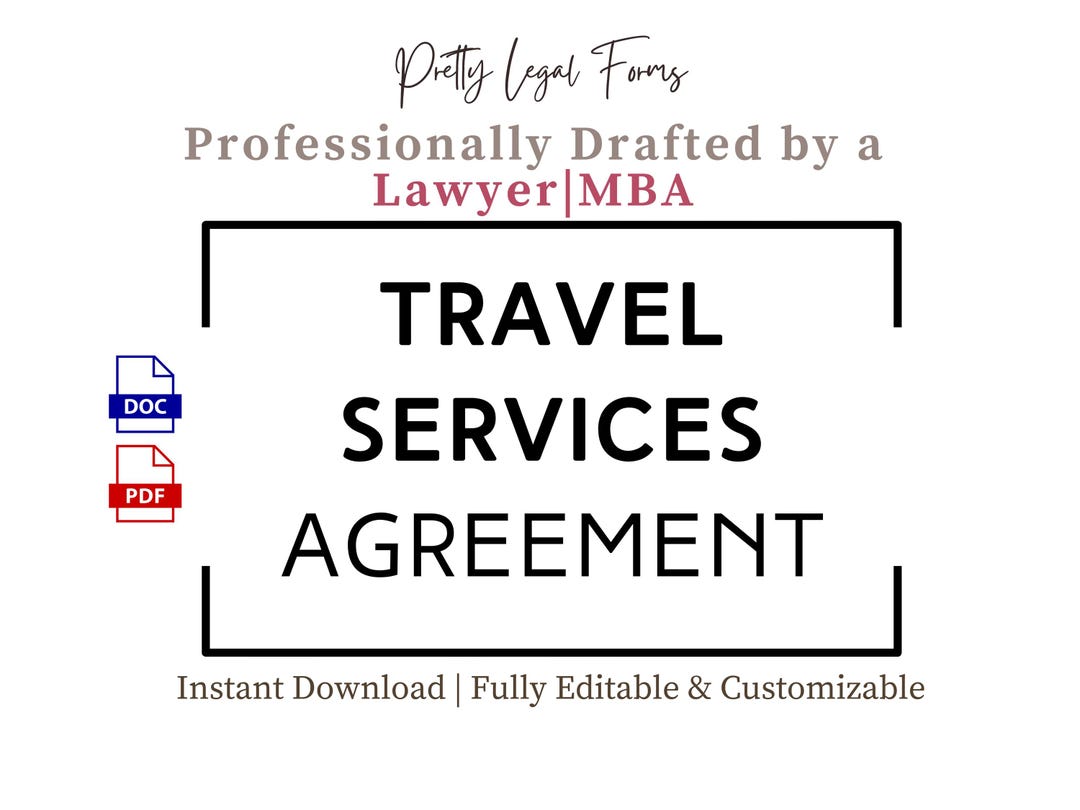 Travel Services Agreement Travel Agency Terms and Conditions Travel ...