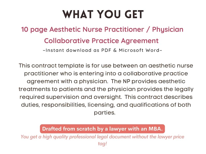 Nurse Practitioner Collaborative Practice Agreement, Aesthetic NP ...