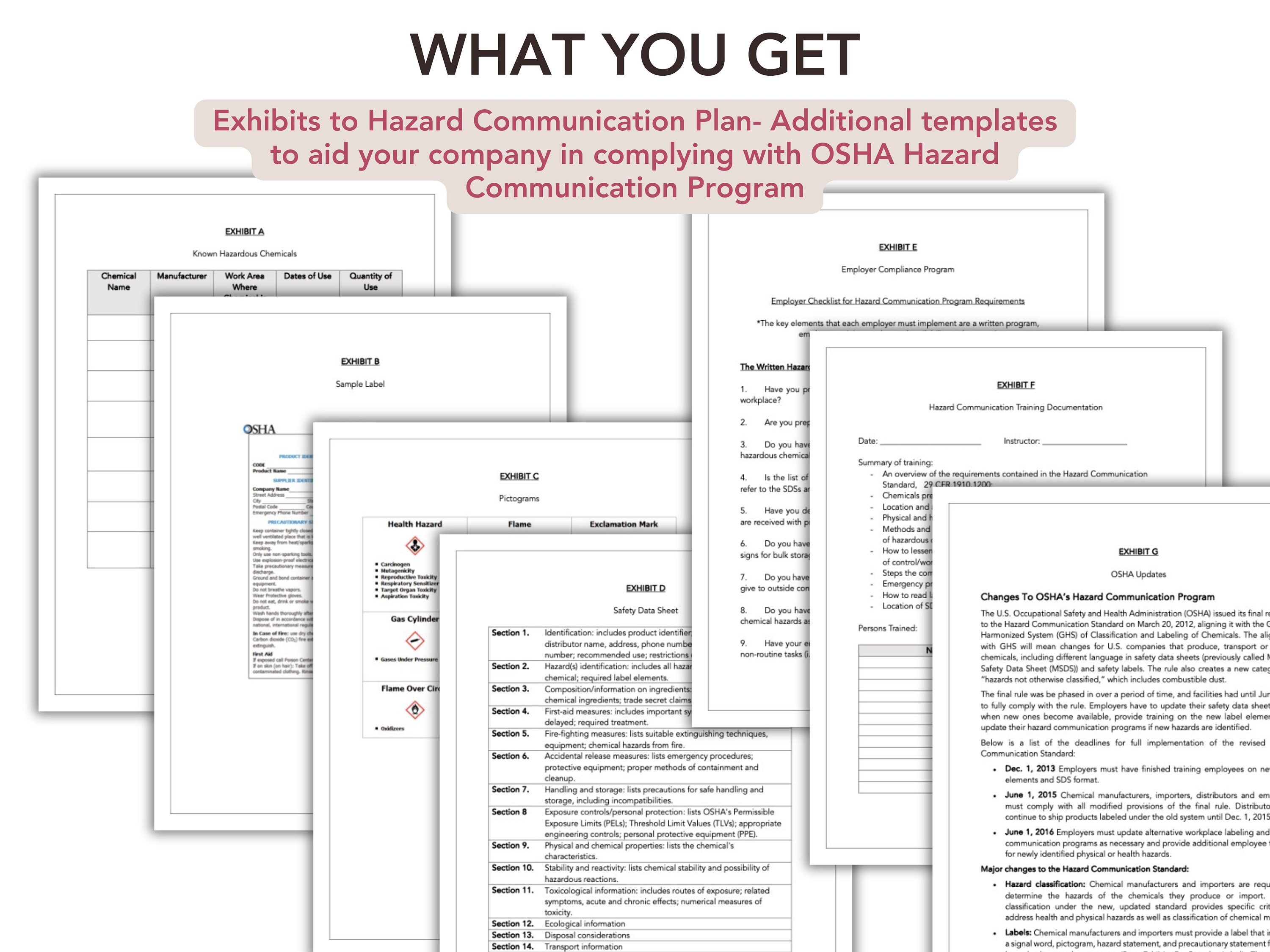 OSHA Hazard Communication Program Template Medical Spa Safety Policy and Procedure Med Spa SOP ...