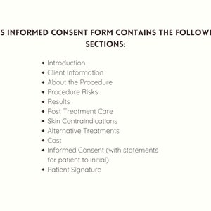 Botox Consent Form, Cosmetic Injector Informed Consent Form, Botulinum ...