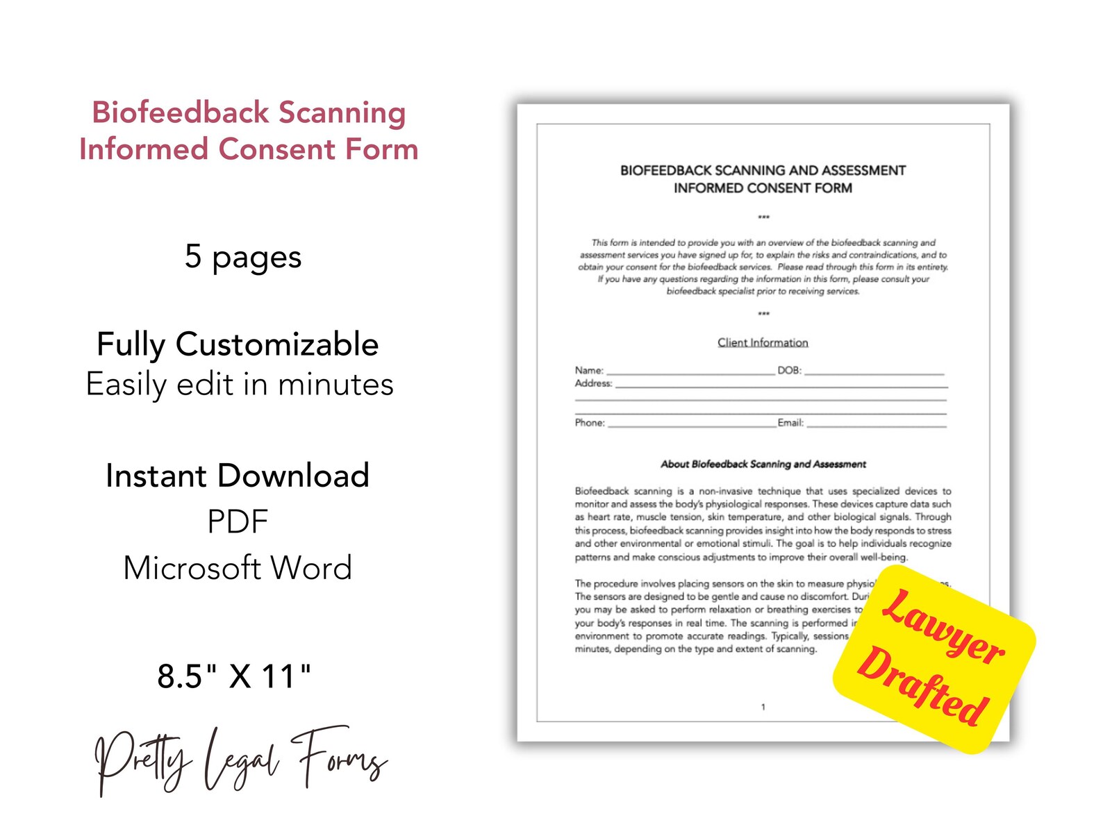 Biofeedback Consent Form Zyto Scan Bioenergetic Testing Informed ...