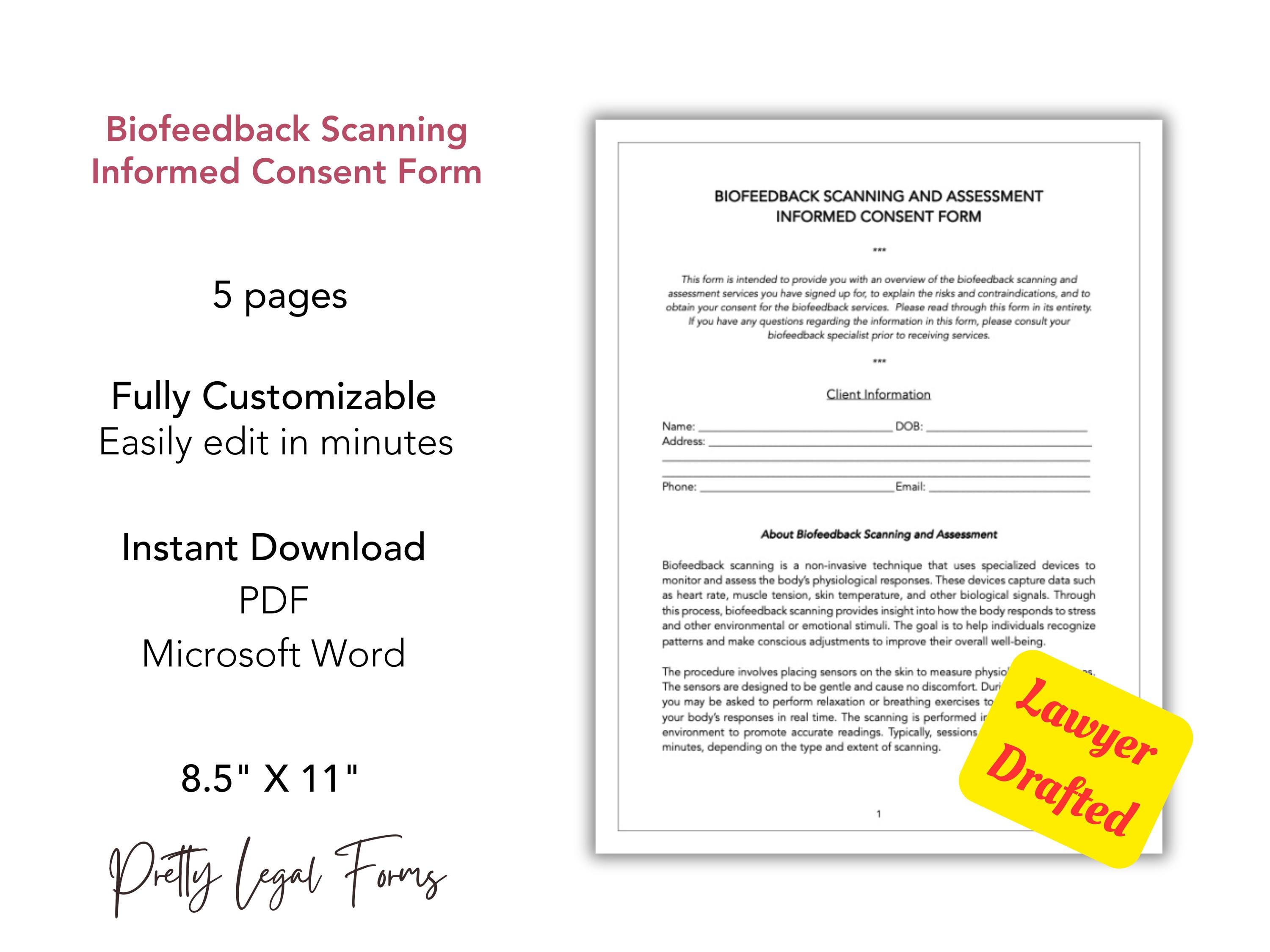 Biofeedback Consent Form Zyto Scan Bioenergetic Testing Informed ...