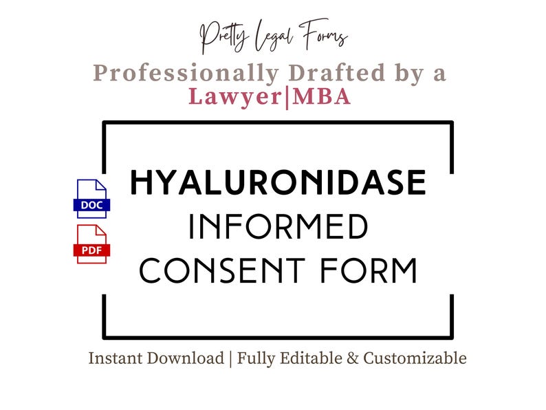 Hyaluronidase Consent Form HA Filler Reversal Hylenex Informed Consent ...