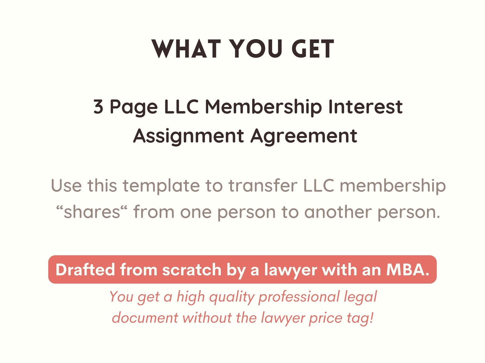 LLC Membership Transfer Form, LLC Membership Assignment, LLC Share ...