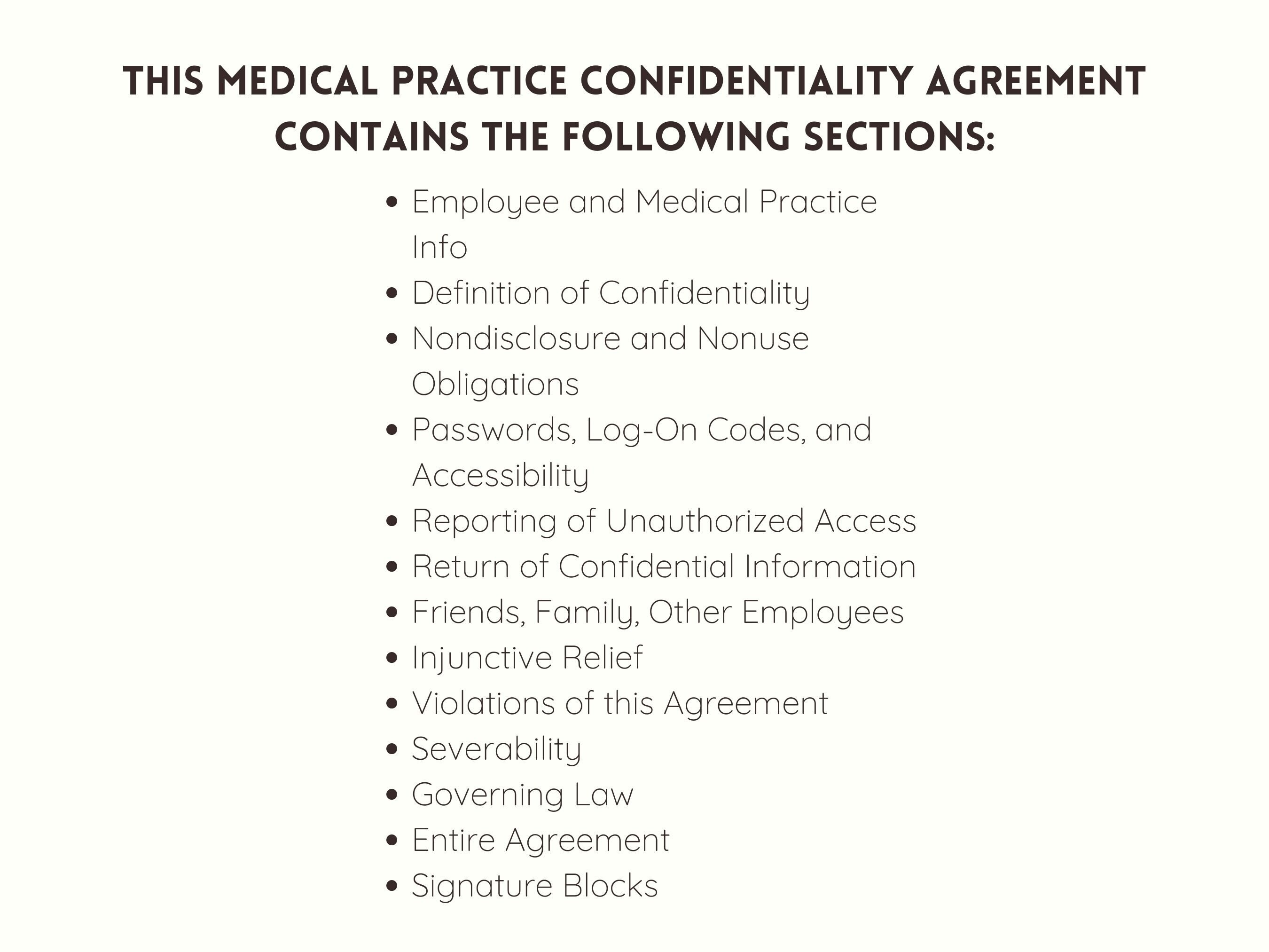 Healthcare Confidentiality Agreement, Medical Practice Confidentiality ...