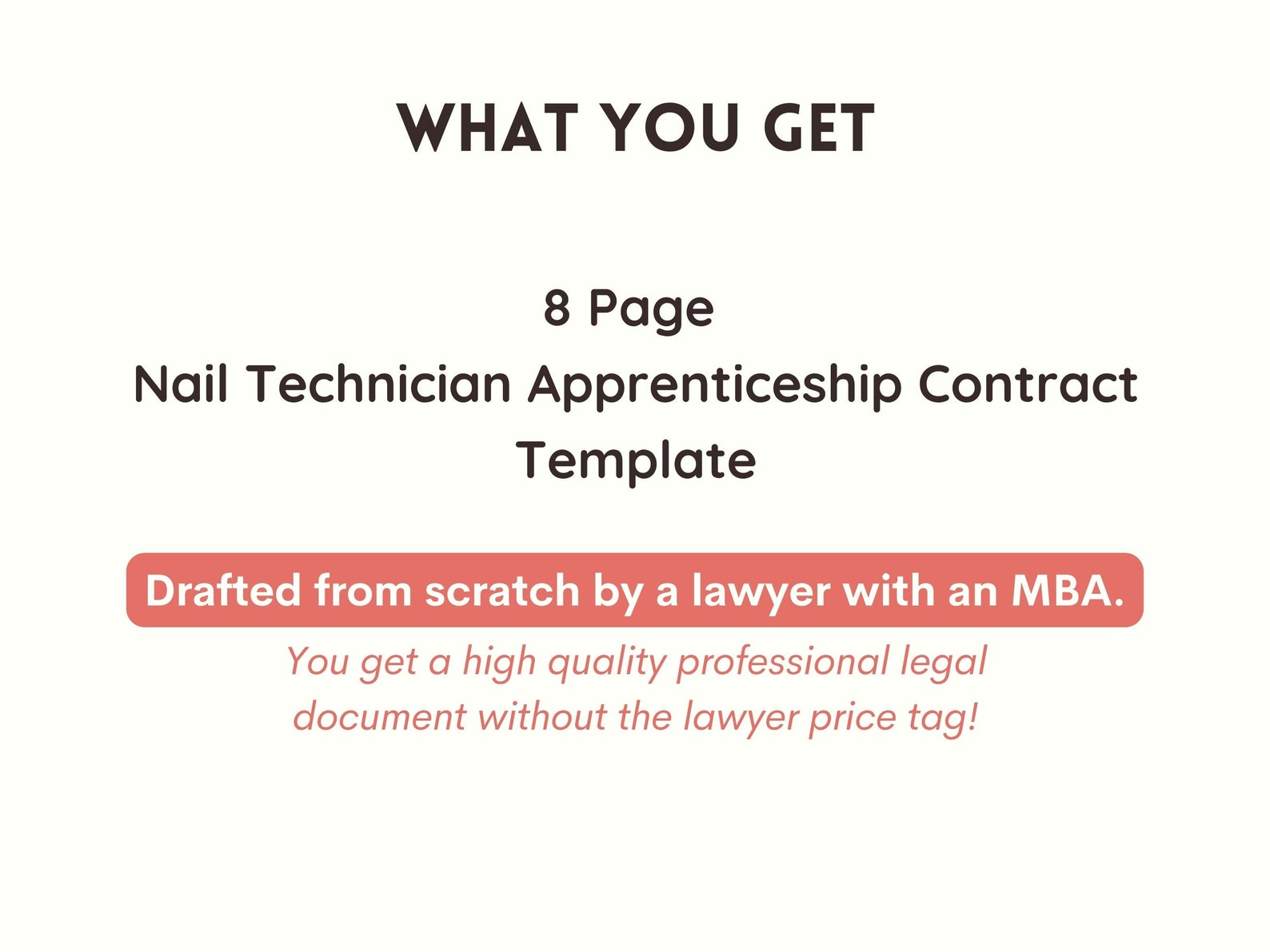 Nail Tech Apprenticeship Agreement, Nail Technician Contract, Nail ...