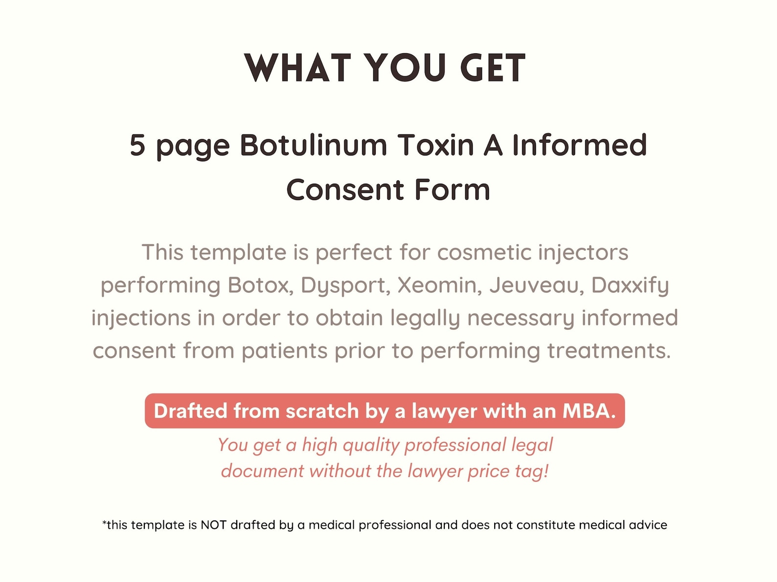 Botox Consent Form, Cosmetic Injector Informed Consent Form, Botulinum ...