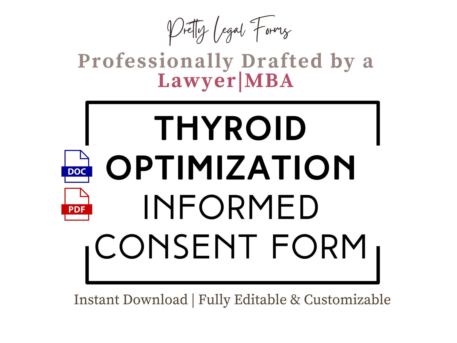 Thyroid Optimization Consent Form Thyroid HRT Informed Consent Template ...