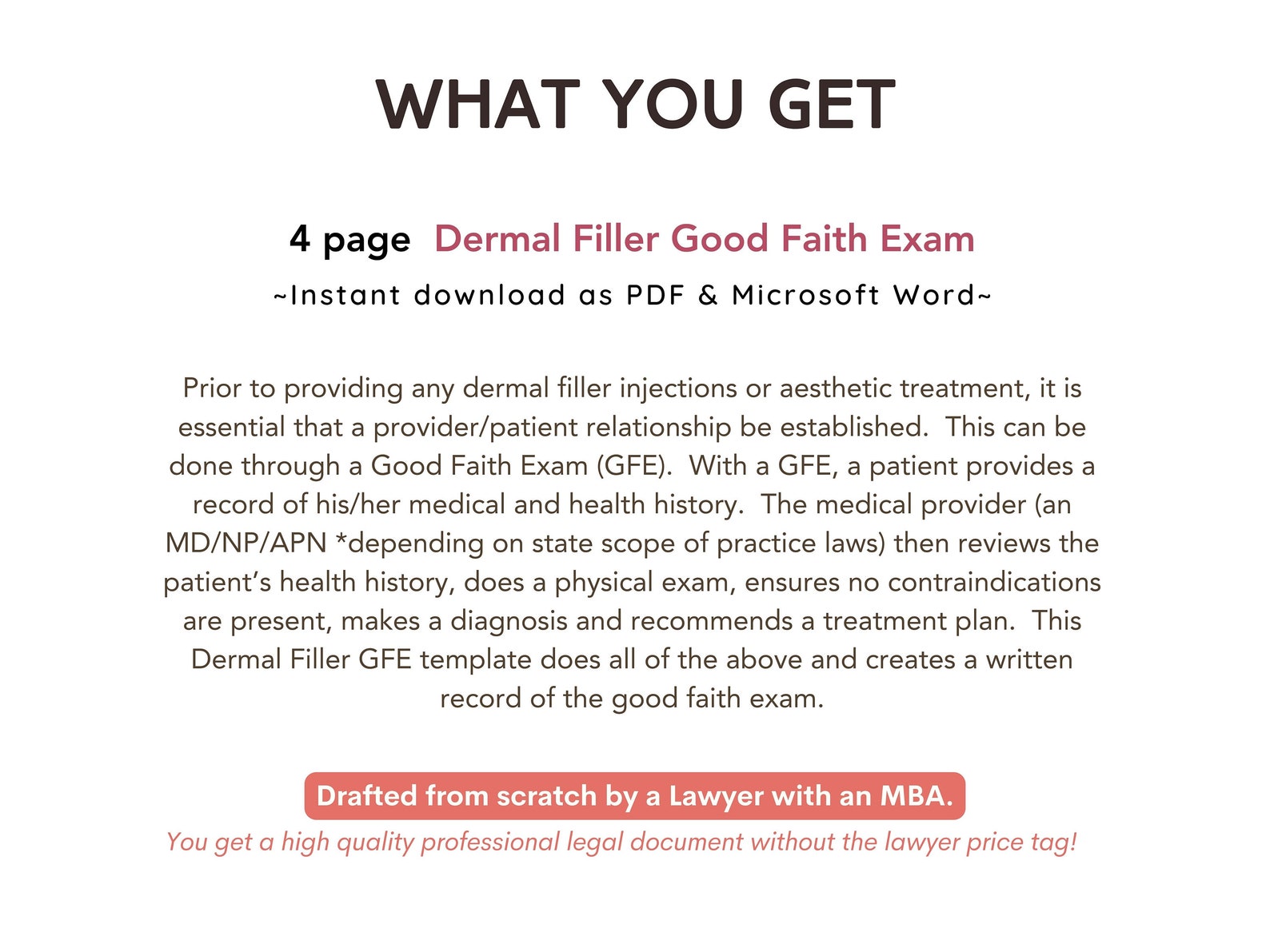 Dermal Filler Good Faith Exam Aesthetic Nurse Injector Client Intake ...