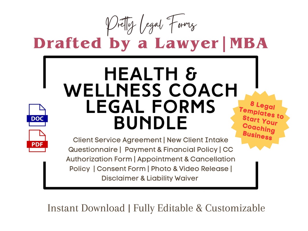 Wellness Coaching Forms Bundle Health Coach Template Bundle Holistic ...