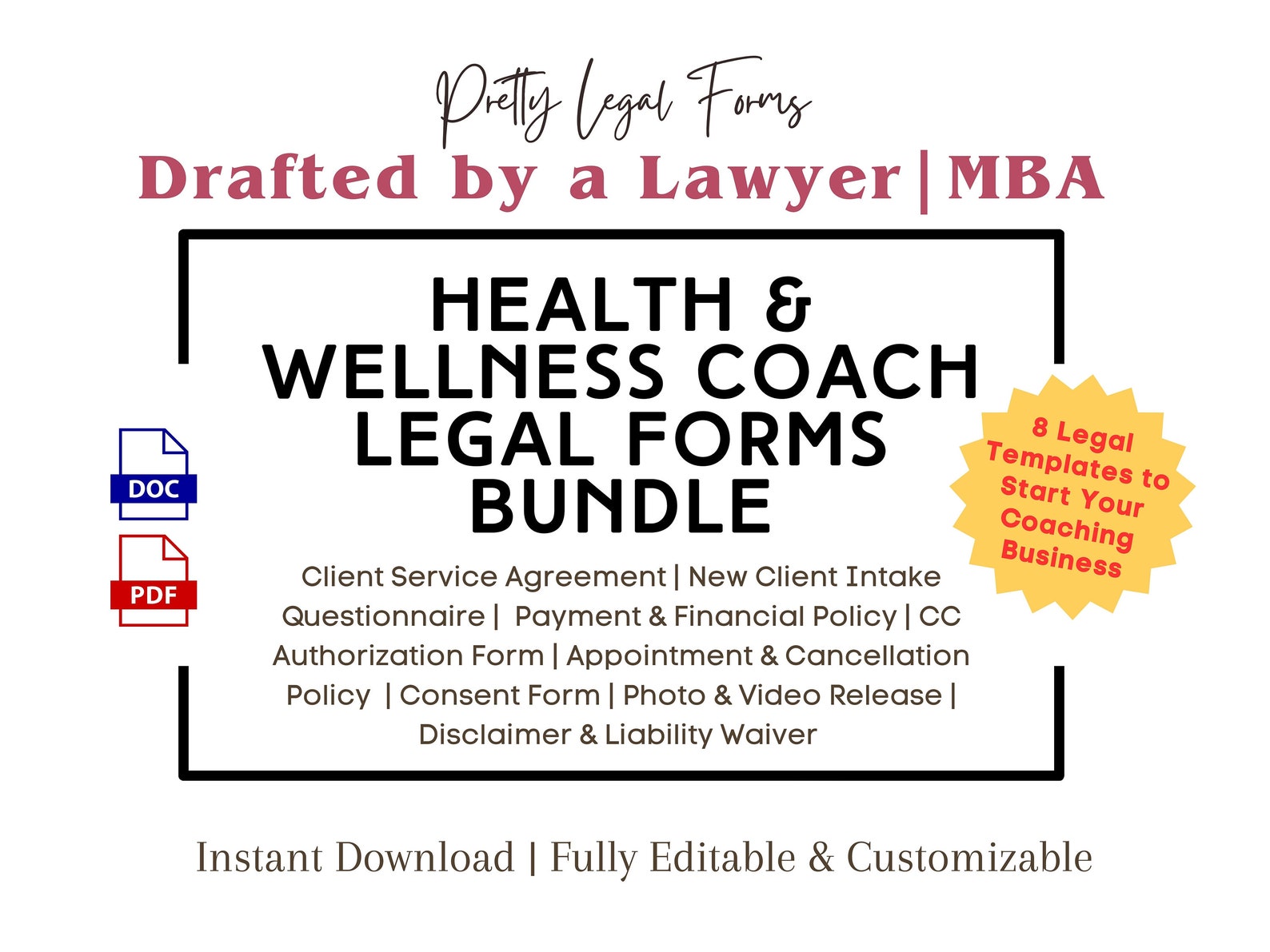 Wellness Coaching Forms Bundle Health Coach Template Bundle Holistic ...