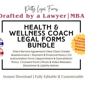 Wellness Coaching Forms Bundle Health Coach Template Bundle Holistic ...